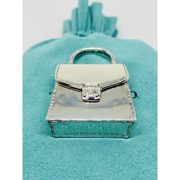 Tiffany & Co. | Jewelry | Tiffany Co Rare Silver Purse Handbag Pill Box ...